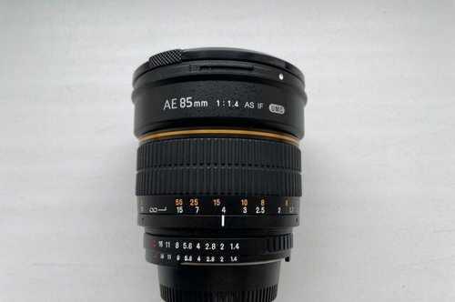 Объектив Samyang 85mm f1.4 AE AS IF UMC for Nikon