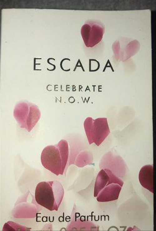 Пробник Escada celebrate N.O.W