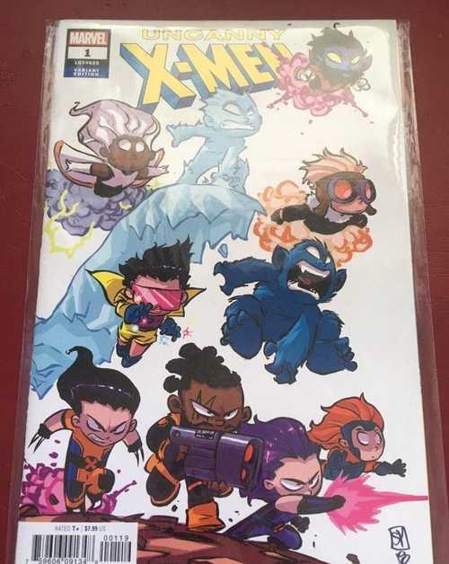 Комикс uncanny x-men #1 cover by Skottie Young