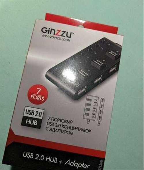 USB-разветвитель Ginzzu GR-48UA