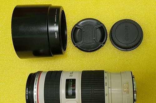Canon EF 70-200mm f/4L IS USM, бленда, крышки