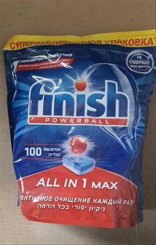 Таблетки для пм машины Finish all in1 Max 100 шт