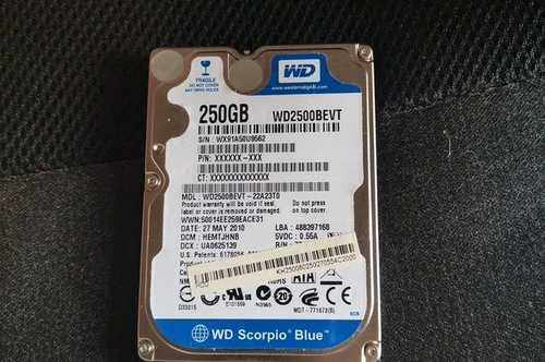 Жесткий диск WD Scorpio Blue 250GB (WD2500bevt)