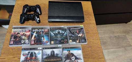 Sony PS3 super slim 500gb + много игр