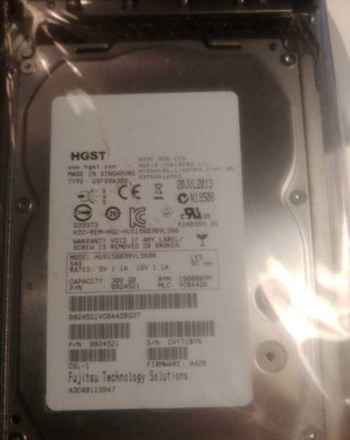 Жесткий диск SAS 300 Gb