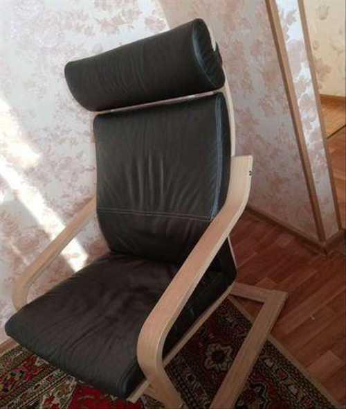 Кресло. Кожанное поэнг. IKEA