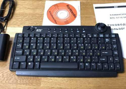 Клавиатура беспроводная BTC 9116urf с джойстиком