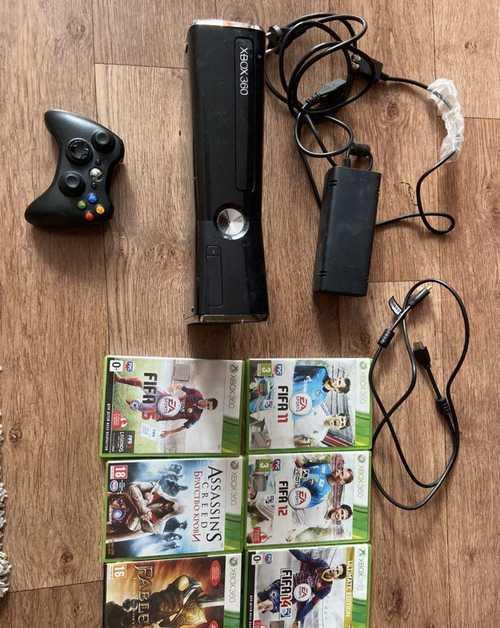 Приставка Xbox 360s 250 гб (модель 1439) с играми