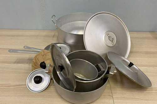 Набор алюминиевой посуды (казан, кастрюли, ковши)