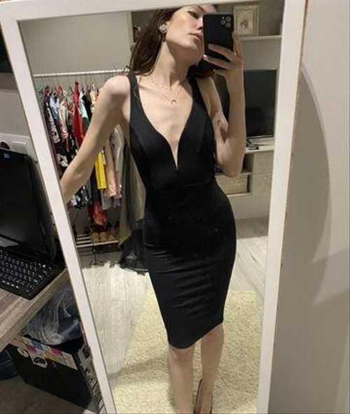 Коктельное черное платье