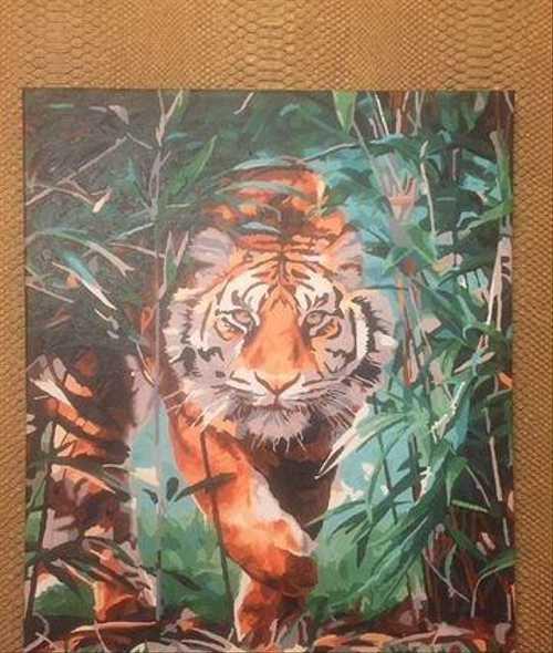 Продам картину Тигр, акрил. 40*50см