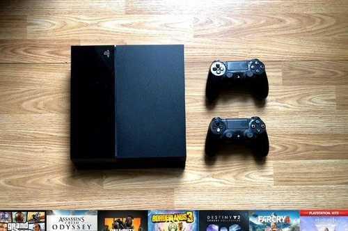 Playstation 4 1Tb 2джоя + игры