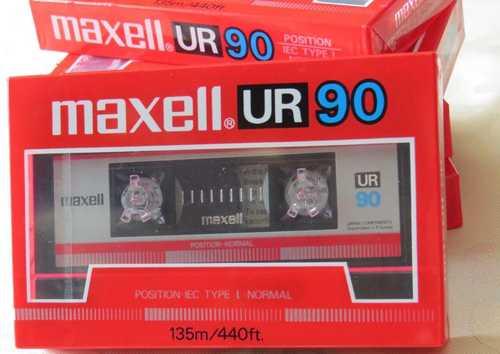 Аудиокассеты Maxell UR 90. 1984 год. 5 кассет