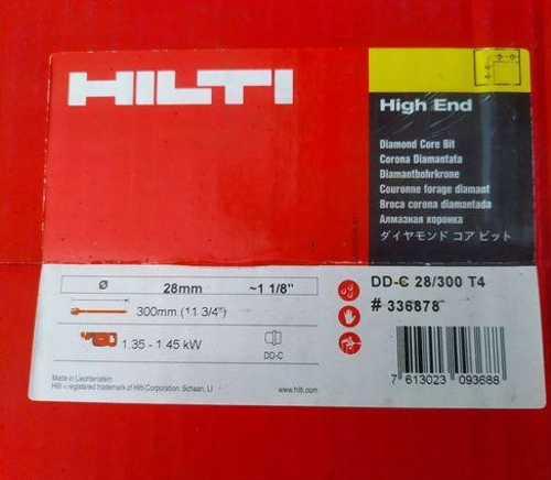 Коронка алмазного бурения hilti DD-C T4 28/300