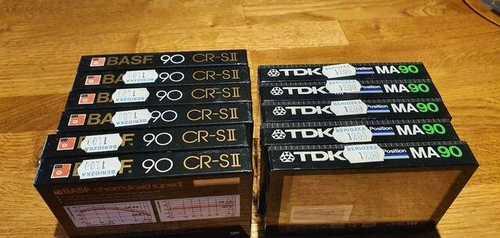Аудио кассеты новые TDK basf 90 11шт