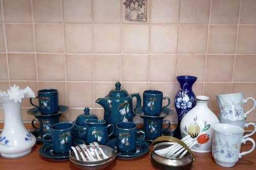 Чайный сервиз Коростень,вазы,бокалы, ложки