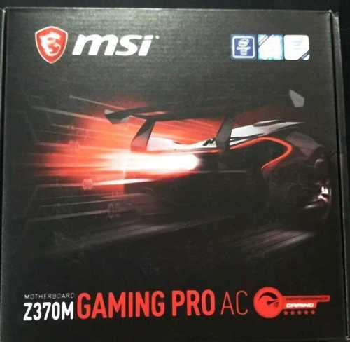 Материнская MSI Z370M gaming PRO AC LGA1151v2