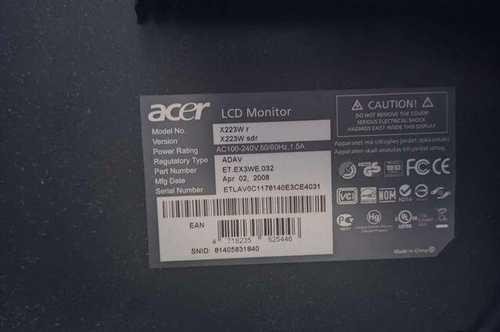 Монитор Acer x223w