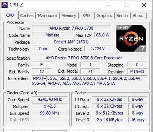 Процессор amd ryzen 7 pro 3700 oem обзор