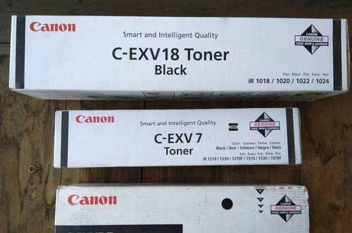 Оригинальный тонер Canon EXV7 и EXV18