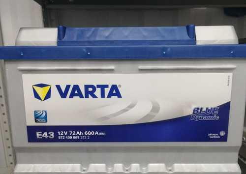 Varta blue dynamic e43. Аккумулятор автомобильный Varta Blue Dynamic 72ач 680a [572 409 068 e43]. Varta e43 Blue Dynamic. Аккумулятор "Varta Blue Dynamic" 72 а/ч о/п f Focus II.