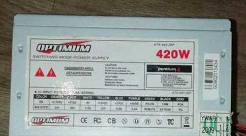 Блок питания optimum 420w