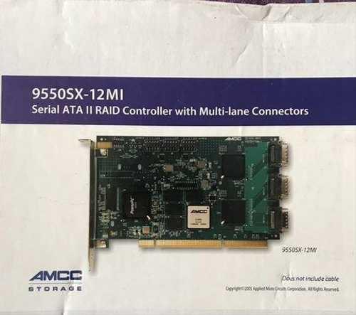 SATA raid контроллер 3ware 9550sx-12ml комплект