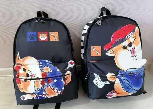 Новый школьный рюкзак с рисунком собаки Сиба Ину