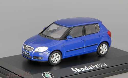 1:43 Skoda Fabia II 4-door 2007, blue. Abrex