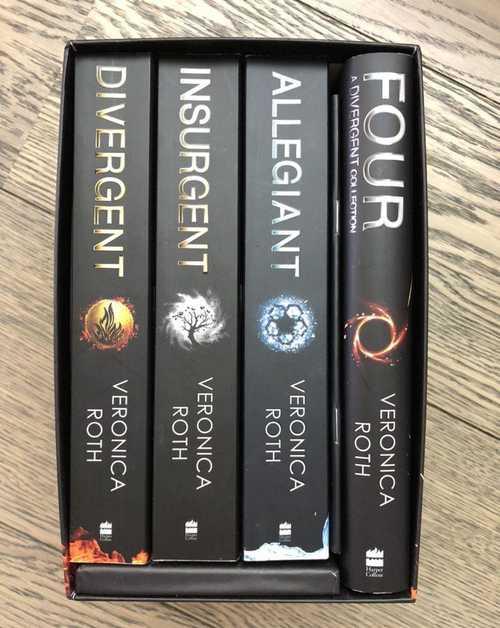 Книги “Divergent”, “Insurgent”, “Allegiant”, “Four