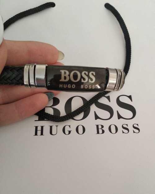 Мужской набор Hugo Boss в подарок; Часы, браслет