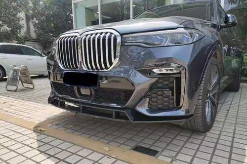 Сплиттер губа BMW X6 G06 X7 G07 чёрная