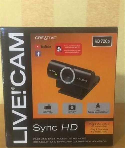Web Камера (creative Live cam HD720) новая