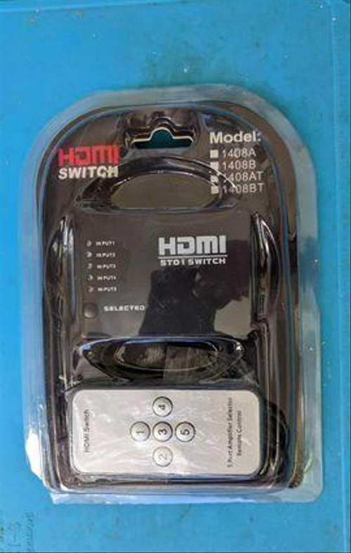 Hdmi коммутатор 5 входов 1 выход, пульт