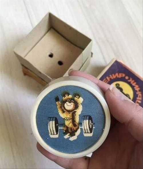 Сувенир СССР светильник олимпийский мишка