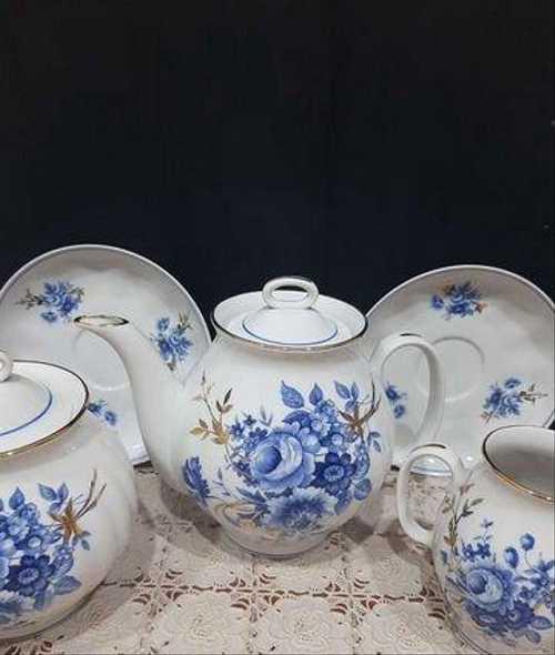 Сервиз чайный Голубая роза Дулево,частями