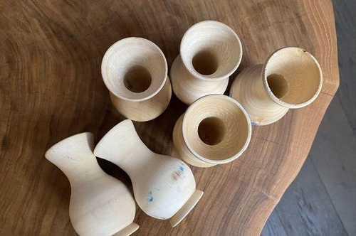 Деревянные заготовки вазы кувшины