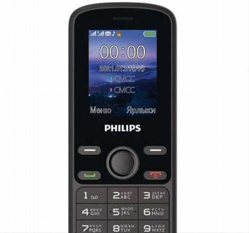 Сотовый телефон Philips Xenium E111 черный витринн