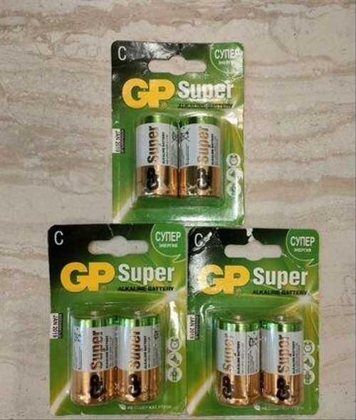 Батарейки GP Super размер C LR14, 6 шт