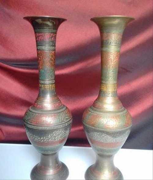 Индийский кувшин (ваза), бронза, 2 шт