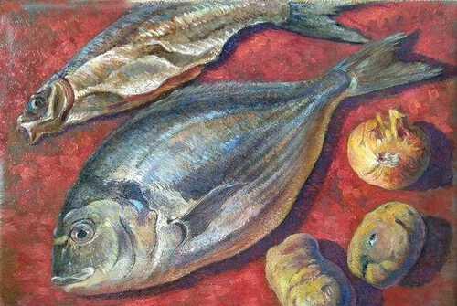 Картина 'Натюрморт с рыбой'