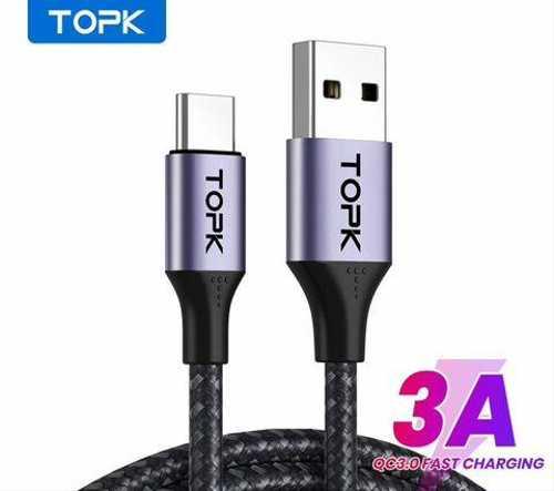 Кабель USB Type-C Topk 1м и 0.25м в описании