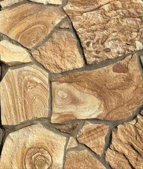 Природный камень песчаник желтый тигровый