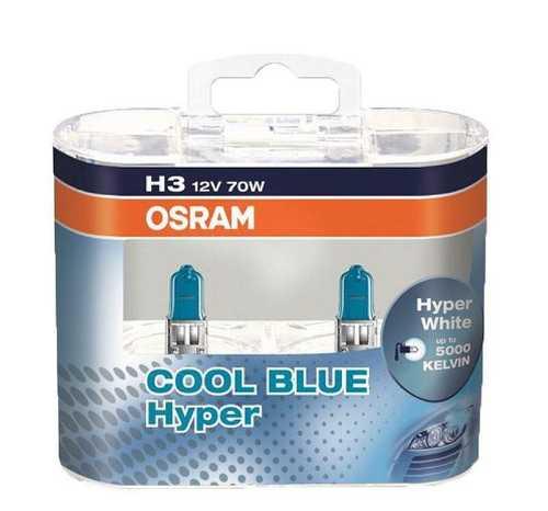 Лампы галоген Osram H3 DuoBox cool blue Hyper