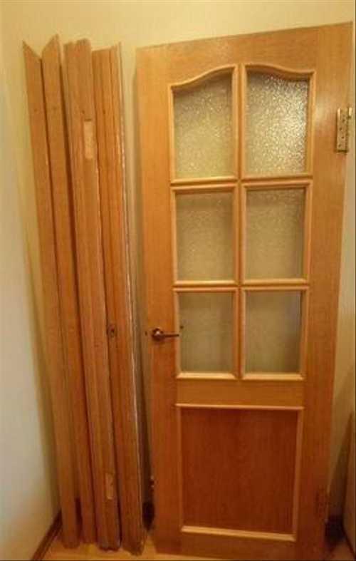 Межкомнатные двери деревянные, дубовый шпон бу