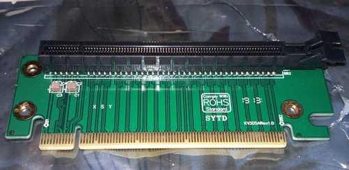 PCI-e x16 угловой адаптер переходник