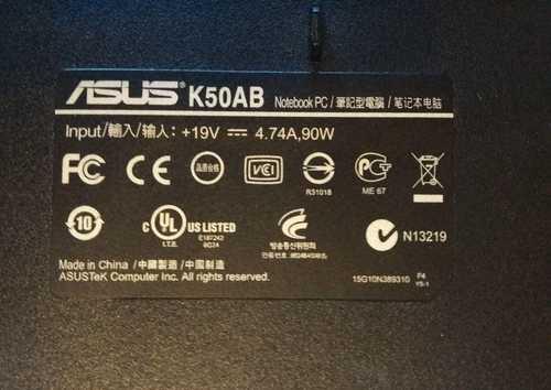 Ноутбук Asus K50AB по запчастям