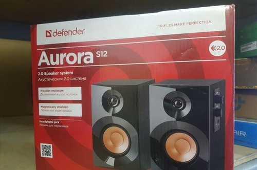 Колонки Defender Aurora s20 2.0, 2х10 w, дерево, двухполосные, черные.