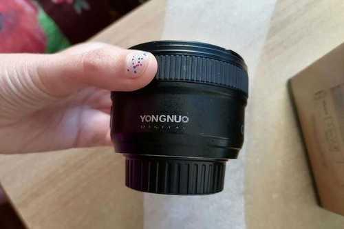Объектив yongnuo YN50 mm 1.8