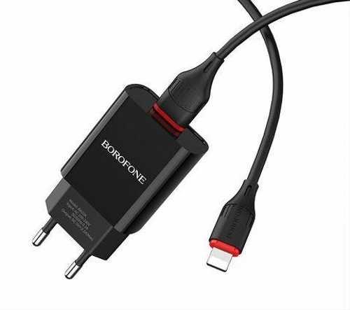 Зарядное уст-во с кабелем Borofone BA20A 2.1A USB